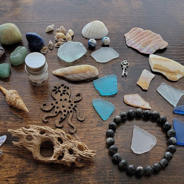 Sea Witch Confetti, Ocean Beach Themed Witch Trinkets & Crystals ...