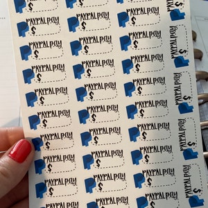 Paypal Pay Planner Stickers, Paypal Inspired Planner Stickers - Etsy
