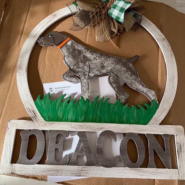 GSP Home Decor | GSP Door Hanger | German Shorthaired Pointer Family ...