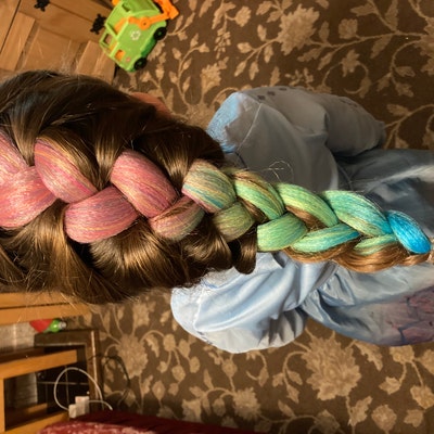 Clip-in 12 Hair Extensions Neon Blue Leopard Print Emo - Etsy