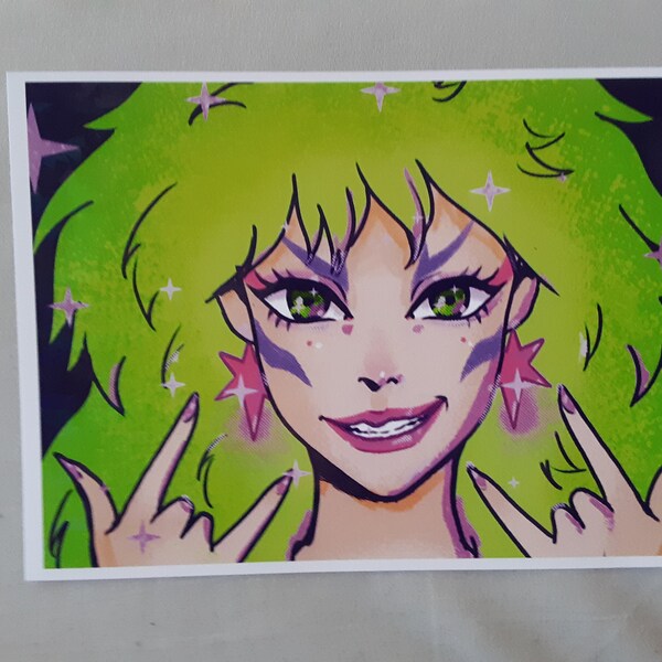 PIZZAZZ | Jem and the Holograms | HOLOGRAPHIC Print | 80s | Aesthetic ...