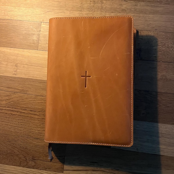 Custom Leather Bible Cover: Personalized Book Cover, Scripture Case ...