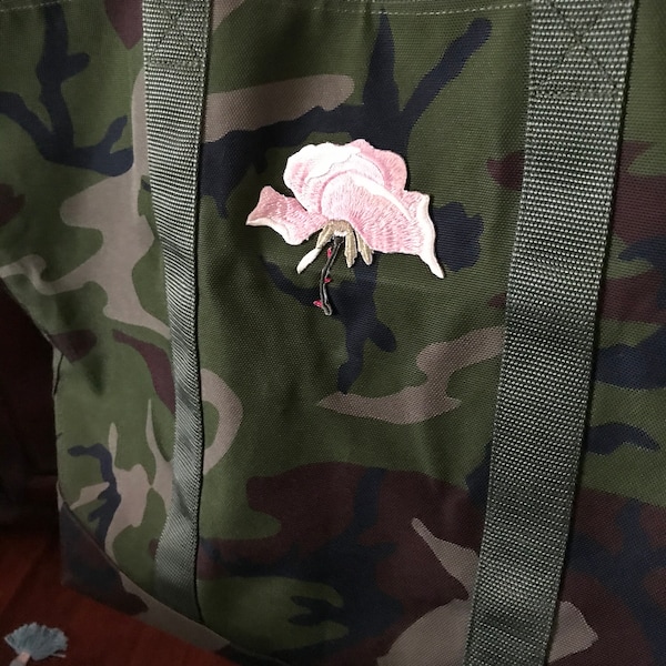 Pink Rose Iron-on Patch, Soft Pink Flower Badge, Floral Patch, DIY ...