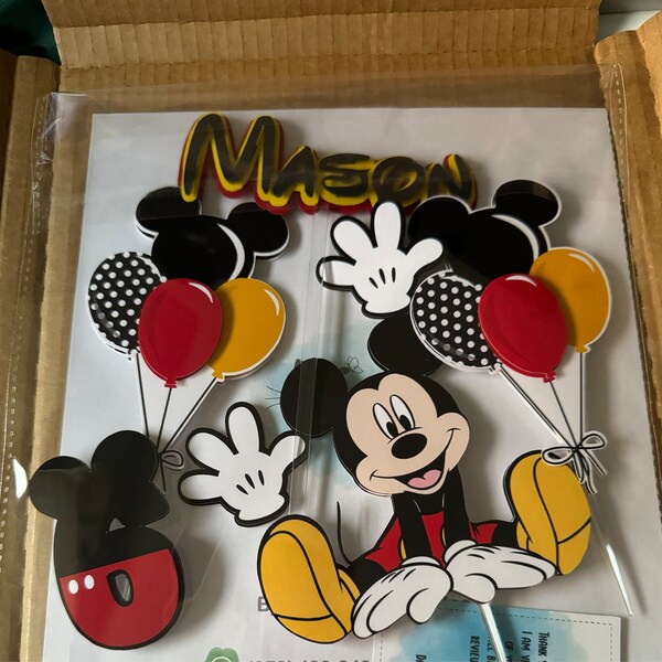Mickey Cake Topper - Etsy