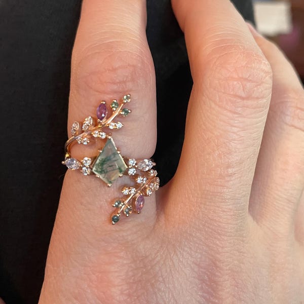 Watermelon Tourmaline Ring, Personalized Custom Gift Tourmaline Doublet ...