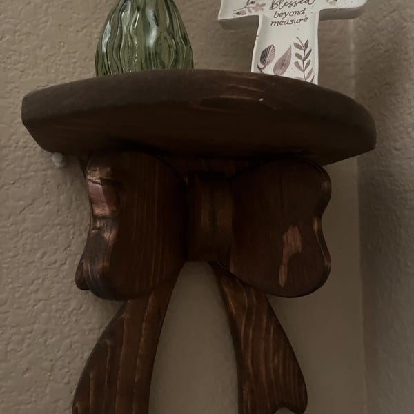 Wooden Bow Shelf - Etsy