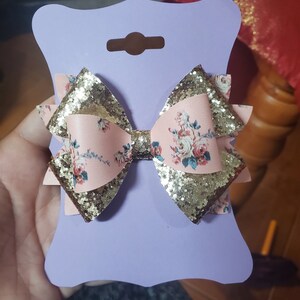 Bow Card SVG, Bow Display Card, Hair Clip Card DXF, Bow Card Template ...