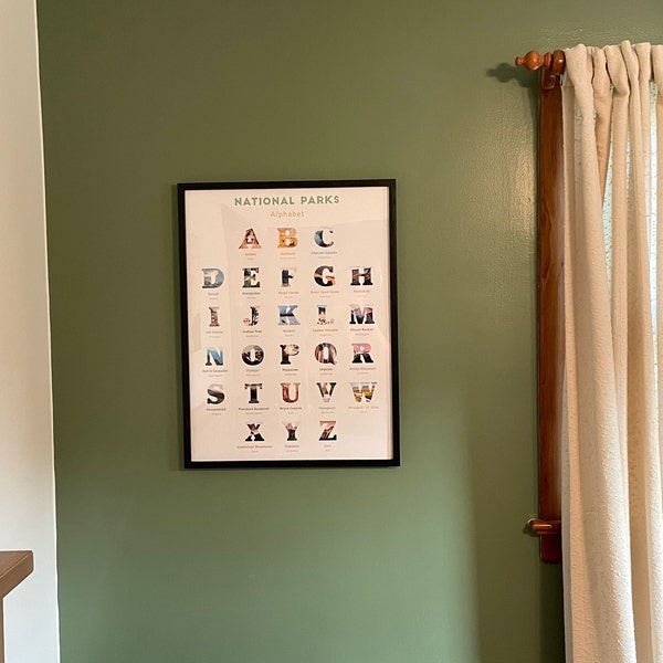 National Park Nursery Decor Alphabet Poster • National Park Baby Shower ...