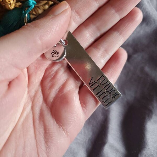 Custom Hand Stamped Keychain, Personalized Keychain, Custom Keychain ...