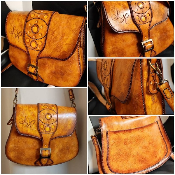 Shoulder Bag Leather Pattern PDF - Saddle Bag Digital Template - Etsy