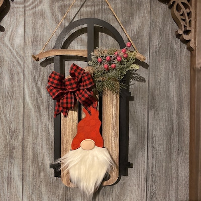 Runner Sled Holiday Layered Sign Base Hanging Vintage Style Decor ...