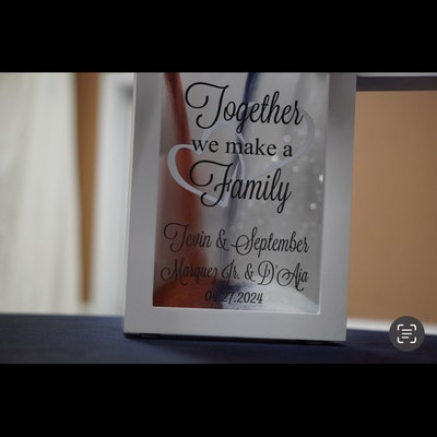 Blended Family Wedding Sand Ceremony Shadow Box Set, Unity Candle ...