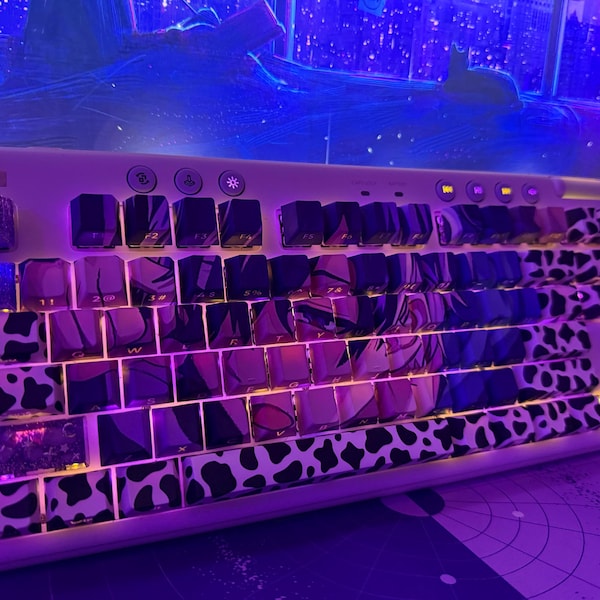 KDA All Out Seraphine - Seraphine Superstar Lol Series Keycap Set, 127 Keys PBT for Mechanical ...