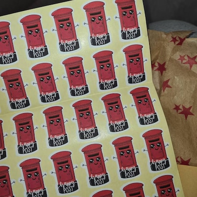 Cute Happy Post Stickers Postbox Post Sticker - Etsy UK