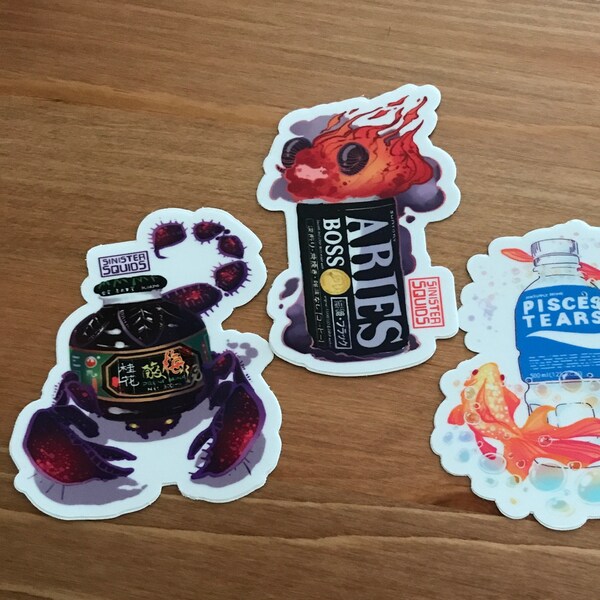Pisces | Zodiac Stickers Waterproof | Pocari Sweat | Aesthetic Anime ...