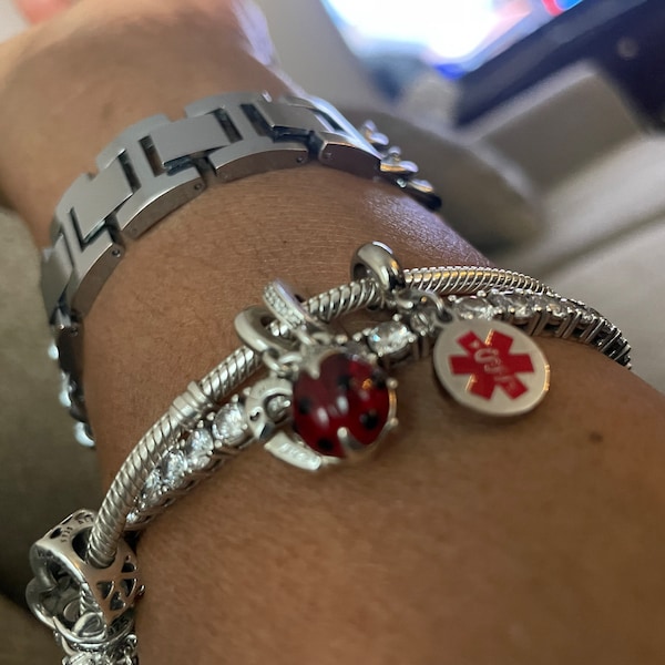 Medical Bracelet Charm, Medical Alert Charm, Small & Discreet Medical ...