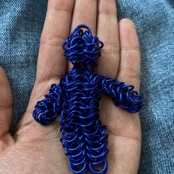 Jelly Cube - Chainmail Fidget Toy - Square Metal Trinket - Multicolored ...