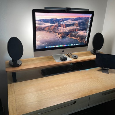 Solid Oak Monitor Stand Custom Size/ Shelf / Raiser/ Home - Etsy