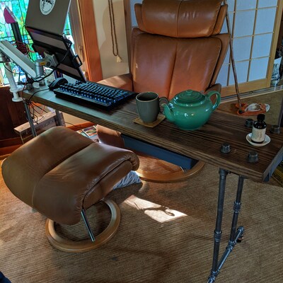 The ORIGINAL Rolling Over-the-bed Table Laptop Lap Desk TV Food Bedside ...