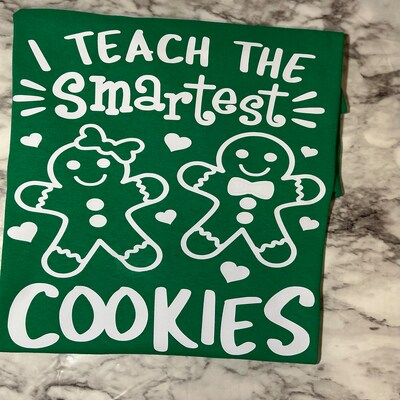 Christmas Svg, I Teach the Smartest Cookies Svg, Gingerbread Svg Dxf ...