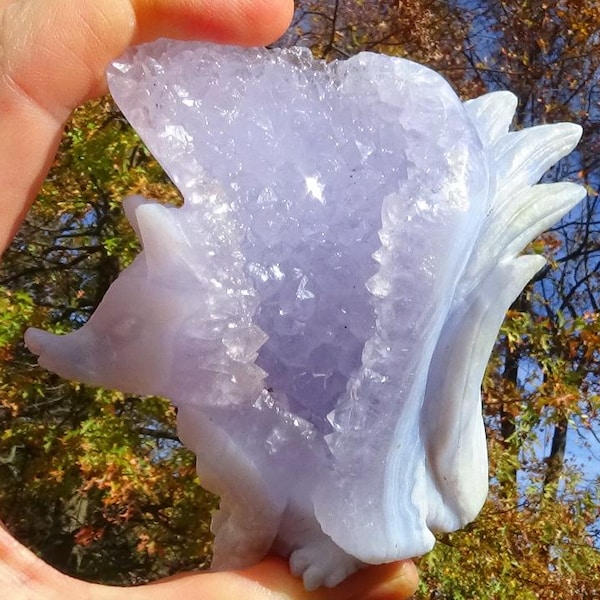 Indian Chief - Hand Carved - Raw Quartz Crystal Cluster Points - Druzy ...