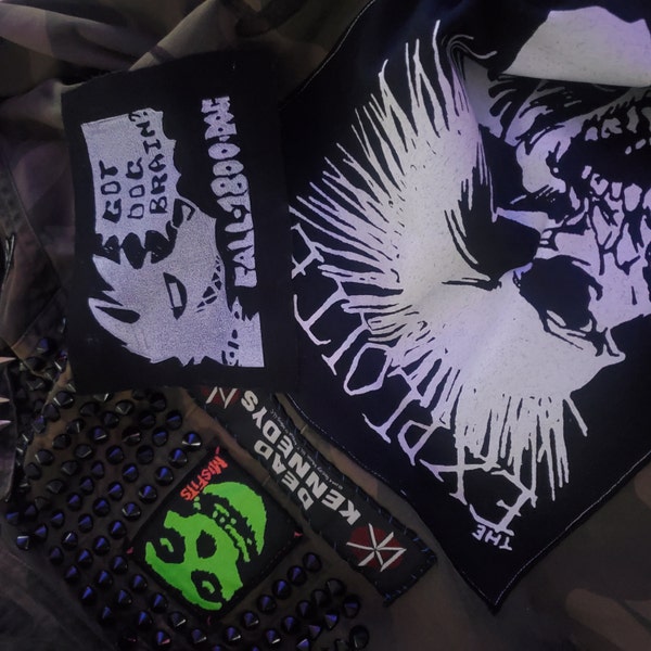 Dog Brain Punk Coyote Diy Linocut Furry Patch - Etsy