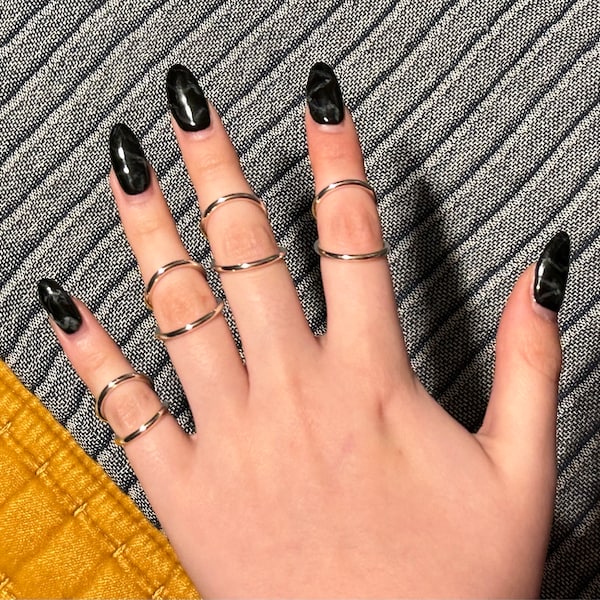 BUNDLE OF 10 Adjustable Swan Splint Ring Sterling Silver Swan Splint ...