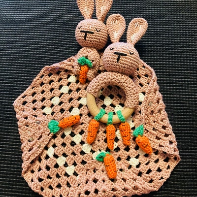 CROCHET PATTERN Rupert the Rabbit Crochet Amigurumi Bunny Lovey ...