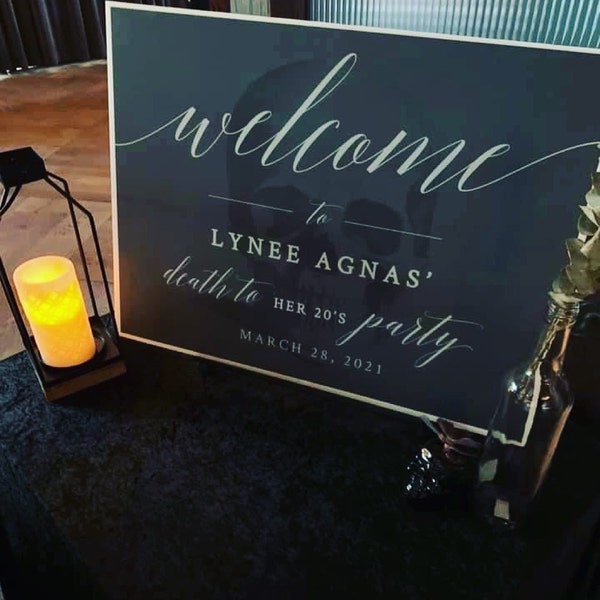 Death to My 20s Party Welcome Sign Editable Template, Funeral for My ...