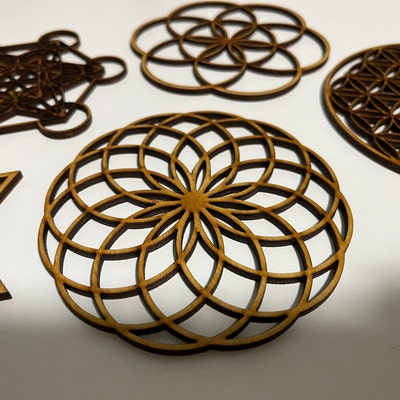 Grid of Life Sacred Geometry Premium Wood Art Stencil 64 - Etsy