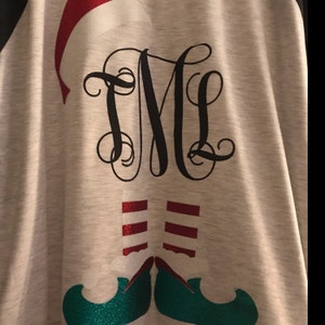 Elf Monogram SVG Cut File Vinyl Decal for Silhouette Cameo Cricut Iron ...