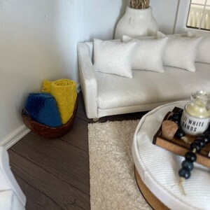 Dollhouse Area Rug, Modern Miniature Rug, Miniature Living Room Rug, 1: ...