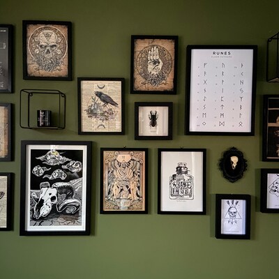 Norse Runes Chart Print, Viking Print, Runes Poster, Elder Futhark ...