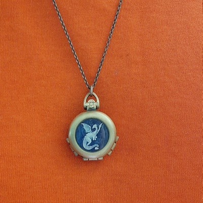 Dragon Locket, Dragon Necklace, Mythical Creature, Dragon Art, Dragon ...