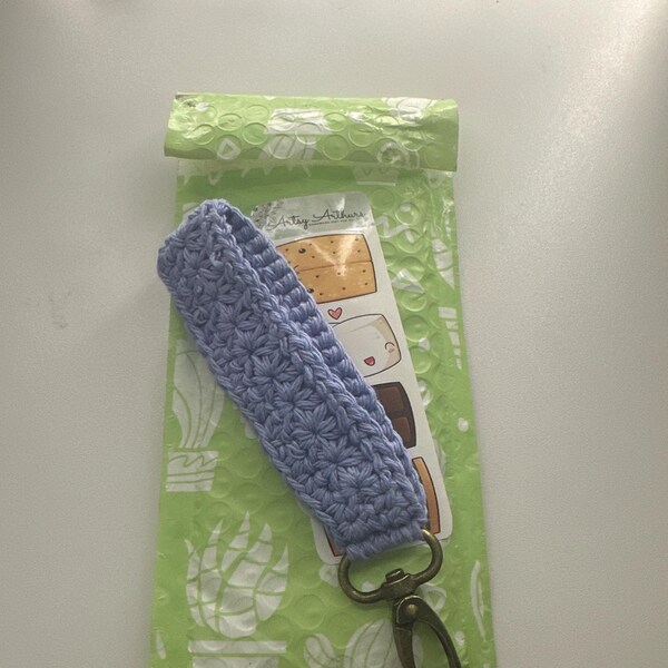 Crochet Key Fob, Artsy Arthurs, Wristlet Key Fob, Boho Key Fob, Crochet ...