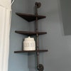 Industrial Style Corner Shelf corner Pipe Shelf corner Pipe Shelves ...