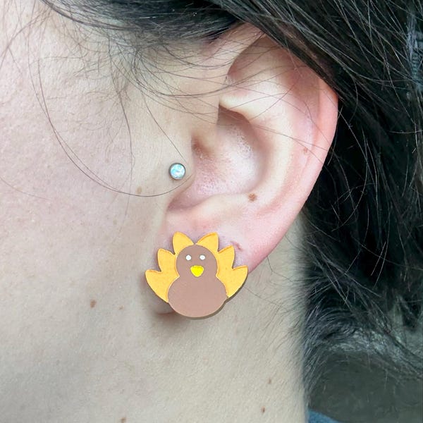 Pastel Rainbow Dangly Skeleton Bois, Spooky Cute Halloween Earrings ...