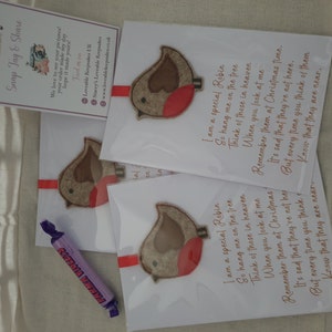 Remembrance Christmas Robin & Card, Felt Robin Tree Decoration ...