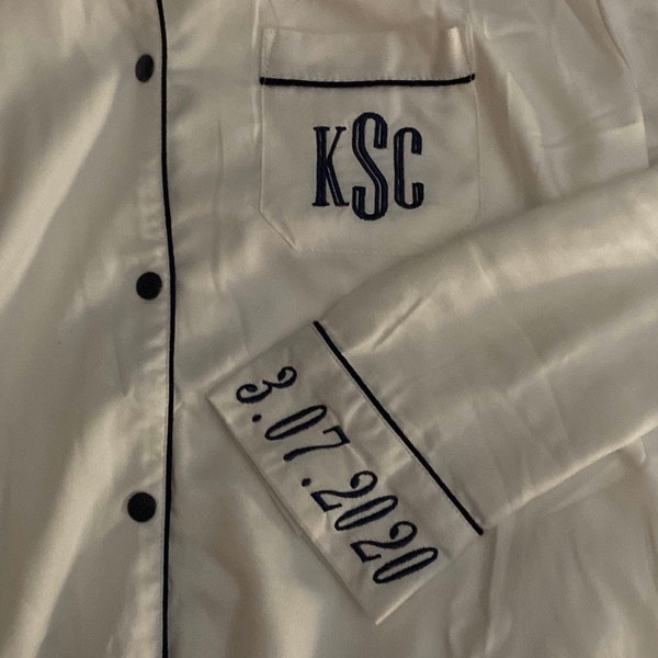 ADD ON Cuff Monogram Embroidery, Bridesmaid Names, Bridesmaid Monogram ...