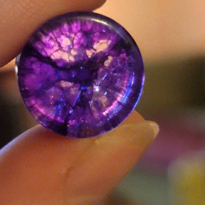 PAIR of Stunning Midnight Moonstone Iridescent Glass Double - Etsy