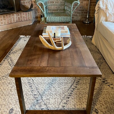 Barn Wood Console Table. Reclaimed Salvaged Barn Wood Top. Distressed ...