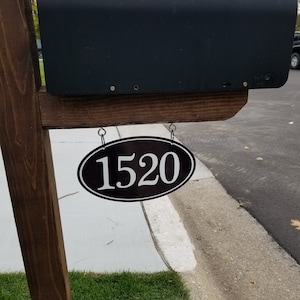 Mailbox Numbers, 7 X 12 Personalized House Numbers, Oval Address Plaque ...