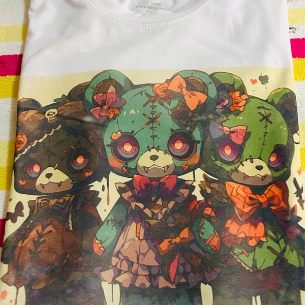 Scary Teddy Bear Bundle Vol 1, 6 PNG Zombie Spooky Teddybear Monster ...