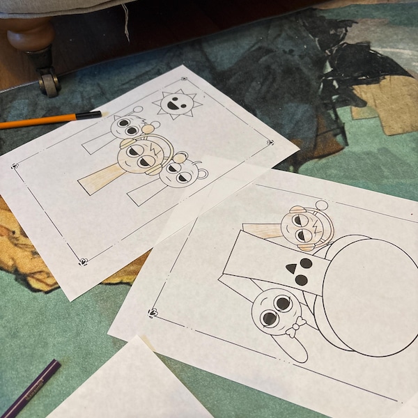 40 Sprunki Characters Printable Coloring Pages A4 Coloring Book Kids ...