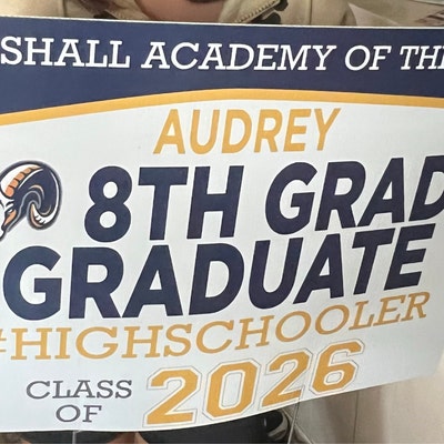 8th Grade Graduation Yard Sign Wire Stake Incl., Senior 2024, DIY File ...