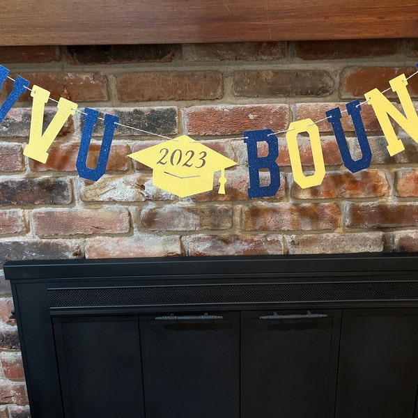 Graduation Custom College Bound Banner - Sign - Garland - Grad Party ...