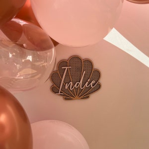 Personalized Seashell Wooden Sign Nursery Name Sign Baby - Etsy