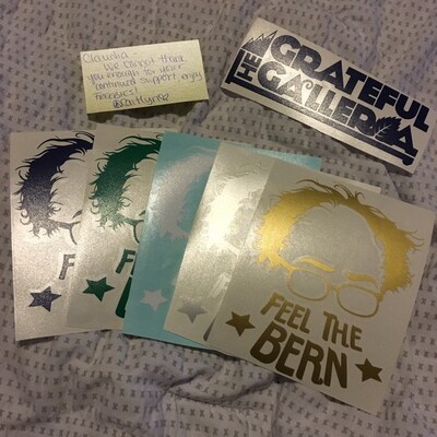 Feel the Bern Bernie Sanders Stickers Vinyl Stickers Bernie Donation ...