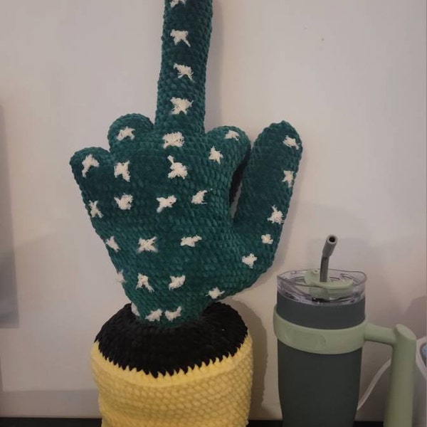 Middle Finger Cactus Crochet Pattern: Funny Amigurumi (PDF) - Etsy