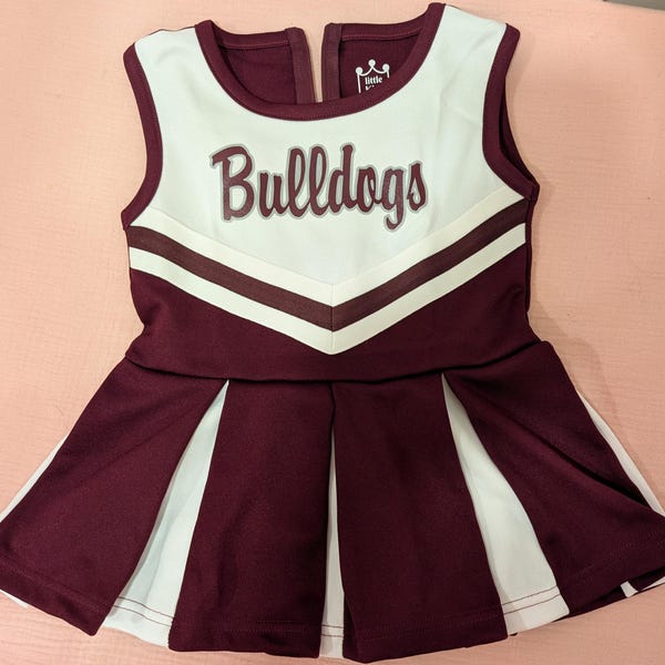 Maroon & White Cheer Uniform, Infant Cheer Uniforms, Custom Cheer ...